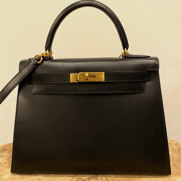 Hermes | Bags | Hermes Kelly 28 Black Gold | Poshmark